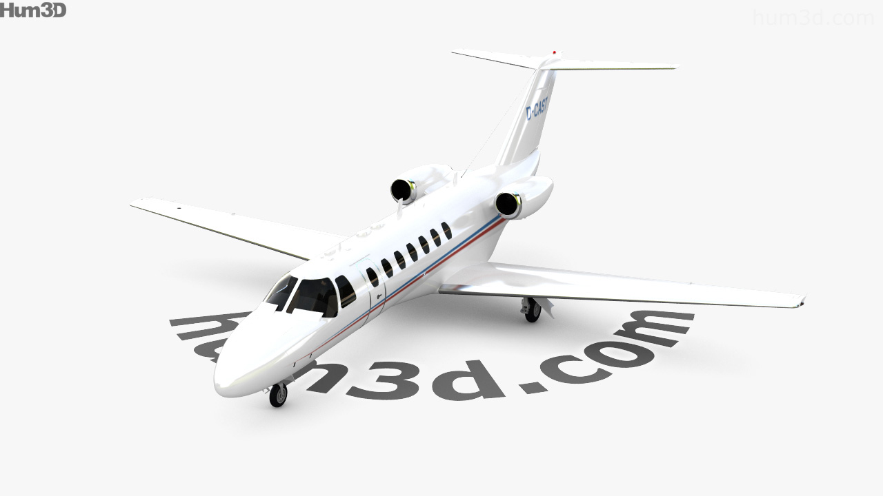 360 view of Cessna Citation CJ3 3D model - 3DModels store