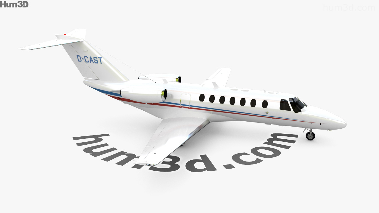 360 view of Cessna Citation CJ3 3D model - 3DModels store