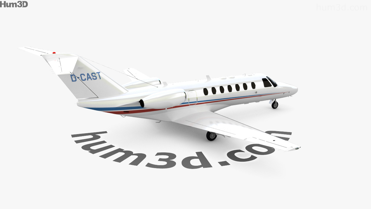 360 view of Cessna Citation CJ3 3D model - 3DModels store