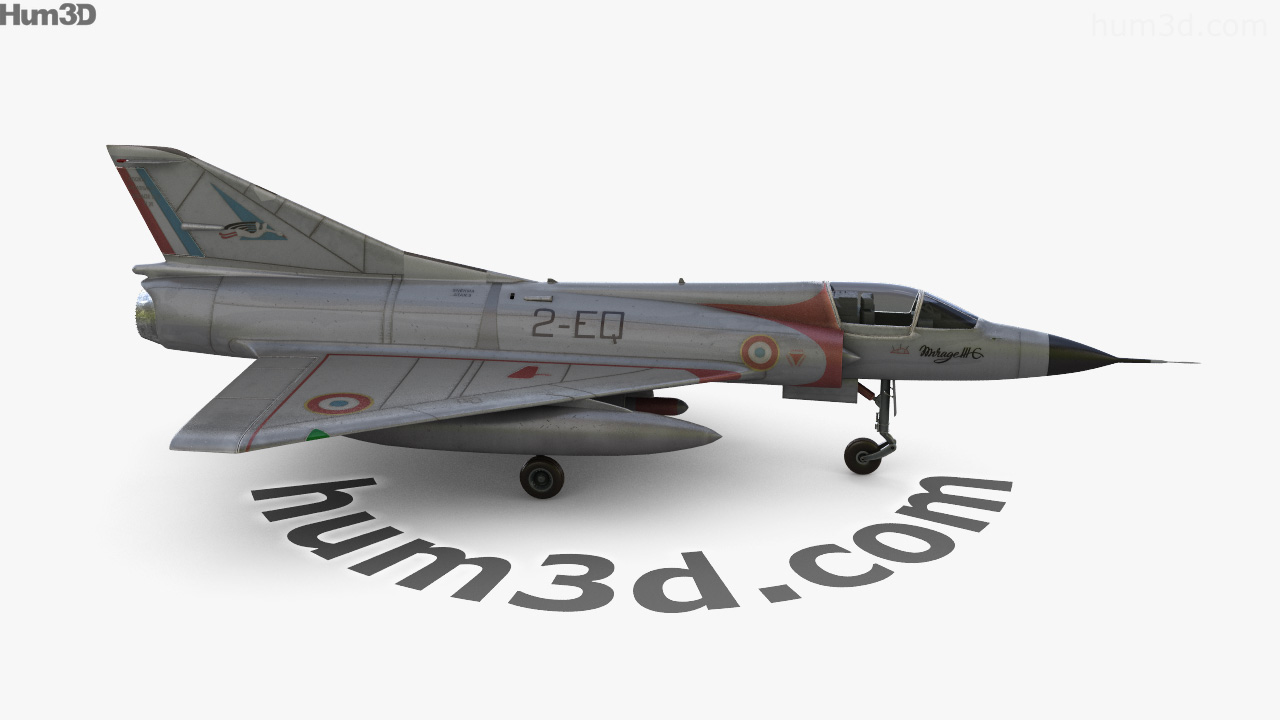 360 view of Dassault Mirage III 3D model - 3DModels store