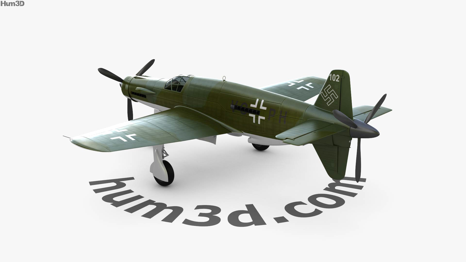 360 view of Dornier Do 335 Pfeil 3D model - 3DModels store