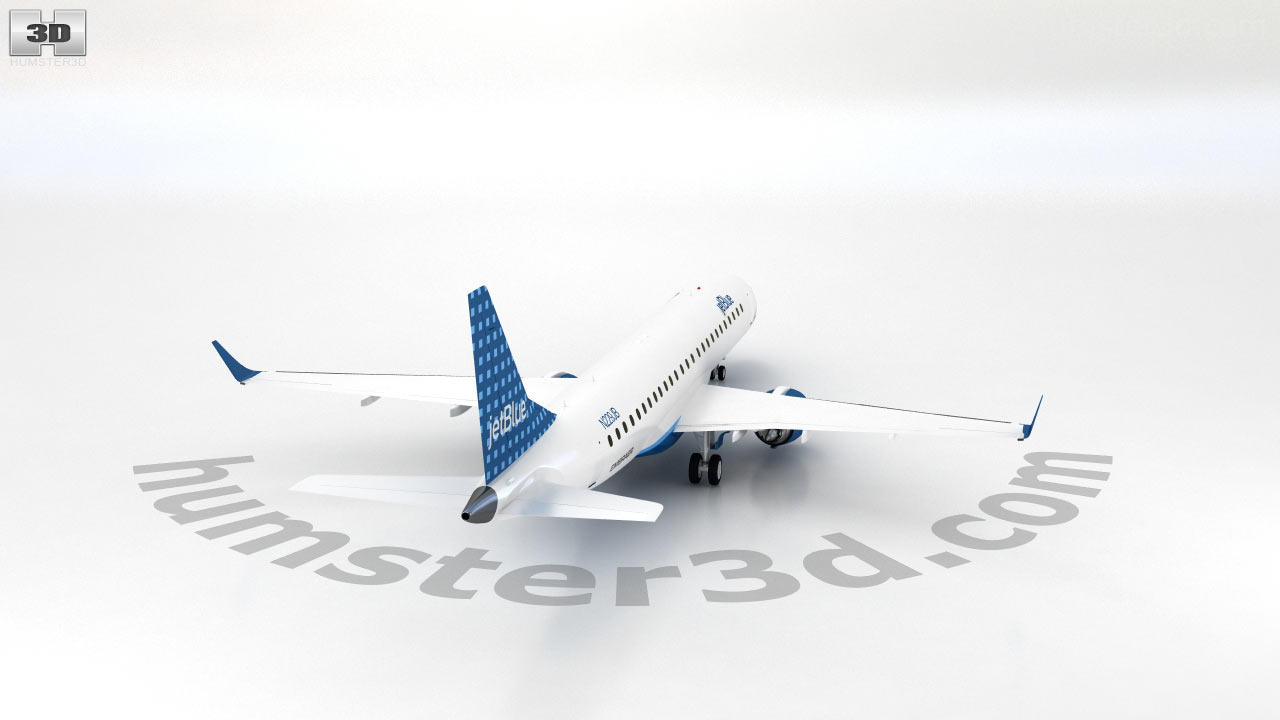 360 view of Embraer E190 3D model - 3DModels store