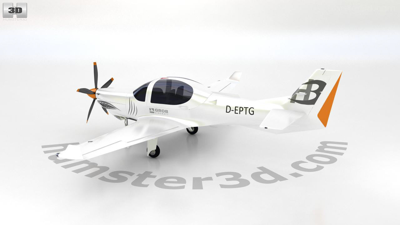 360 view of Grob G 120TP Aerobatic aircraft 3D model - 3DModels store