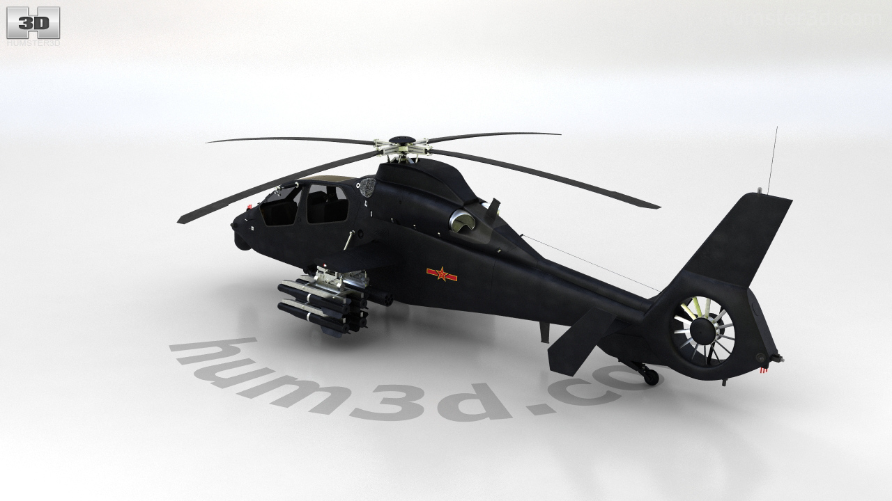360 view of Harbin Z-19 Military helicopter 3D model - 3DModels store