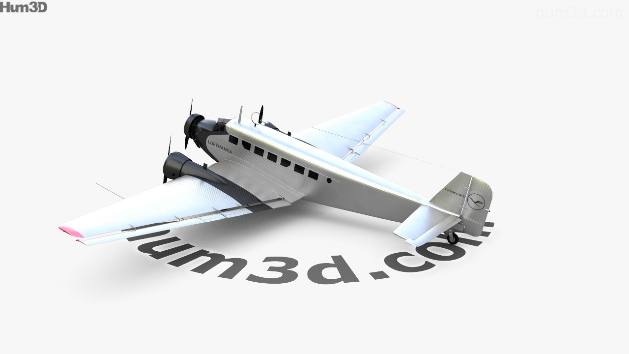 360 view of Junkers Ju 52 3D model - 3DModels store