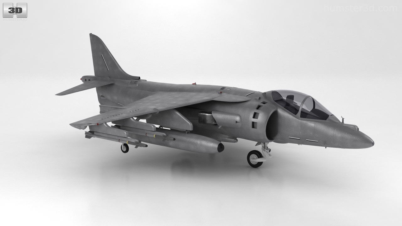 360 view of McDonnell Douglas AV-8B Harrier II 3D model - 3DModels store