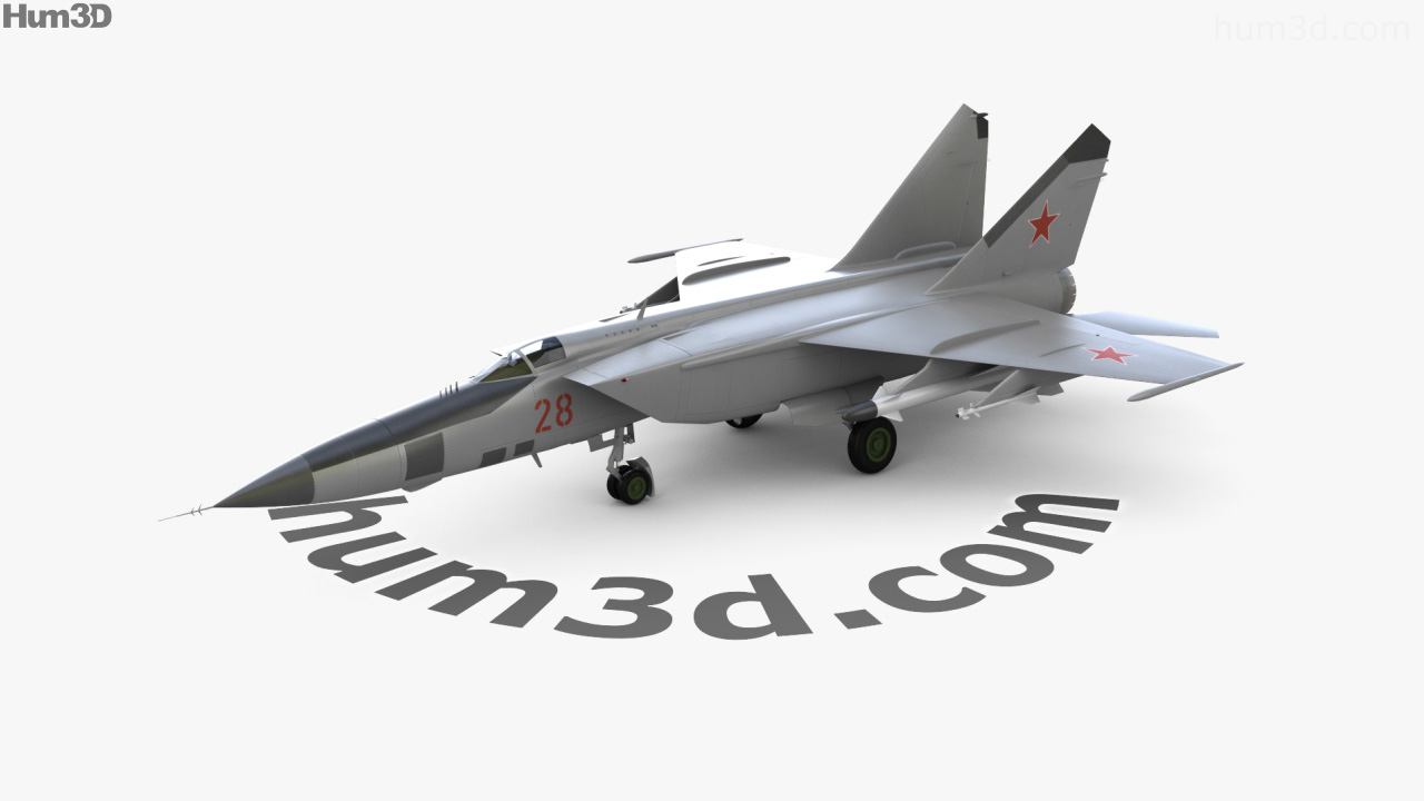360 view of Mikoyan-Gurevich MiG-25 3D model - 3DModels store