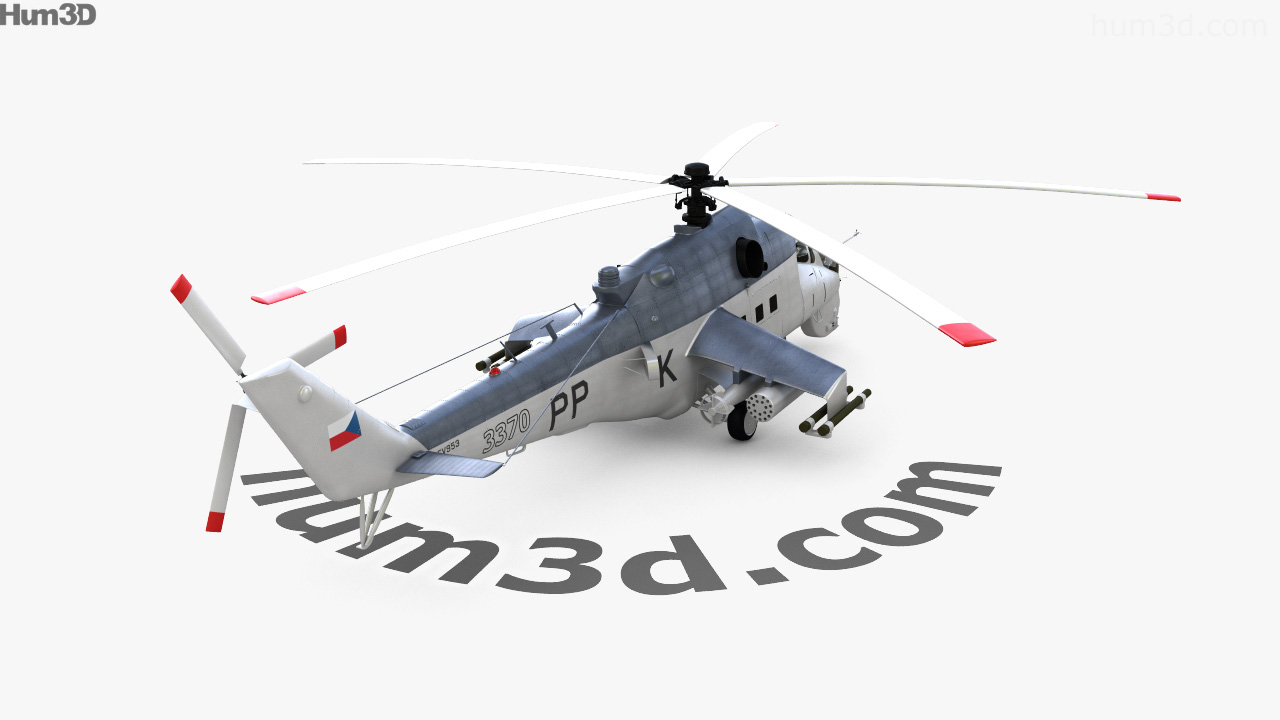 360 view of Mil Mi-35 3D model - 3DModels store