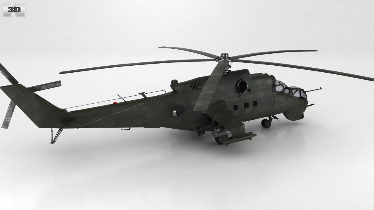 360 view of Mil Mi-24 3D model - 3DModels store