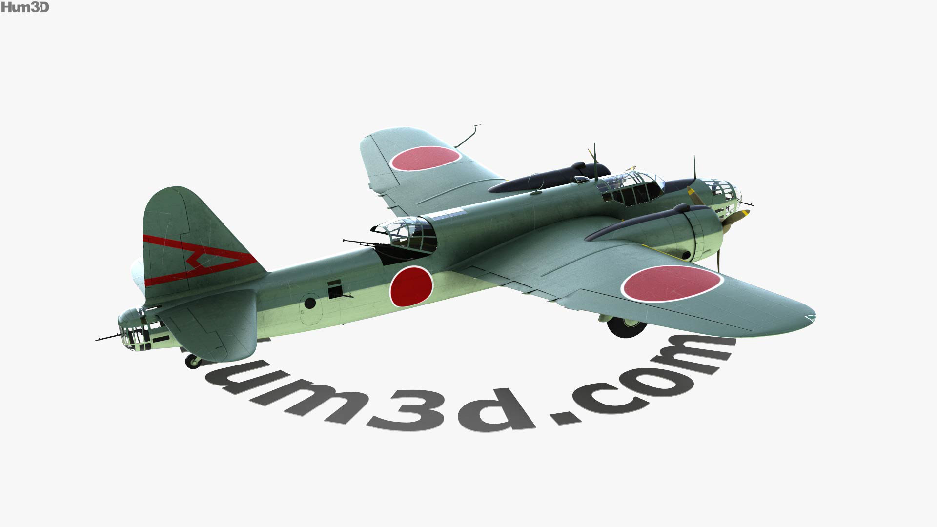 360 view of Nakajima Ki-49 3D model - 3DModels store