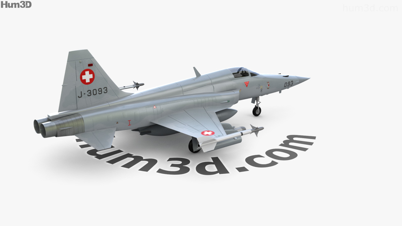 360 view of Northrop F-5 3D model - 3DModels store