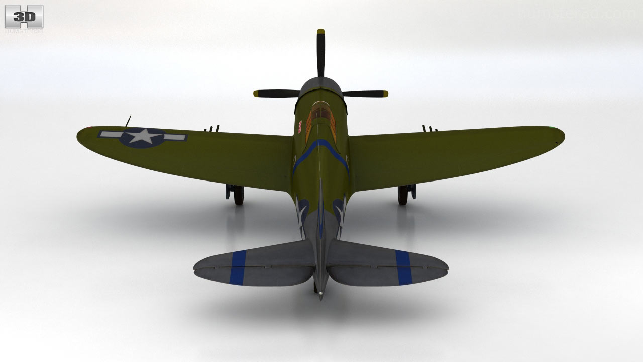 360 view of Republic P-47 Thunderbolt 3D model - 3DModels store