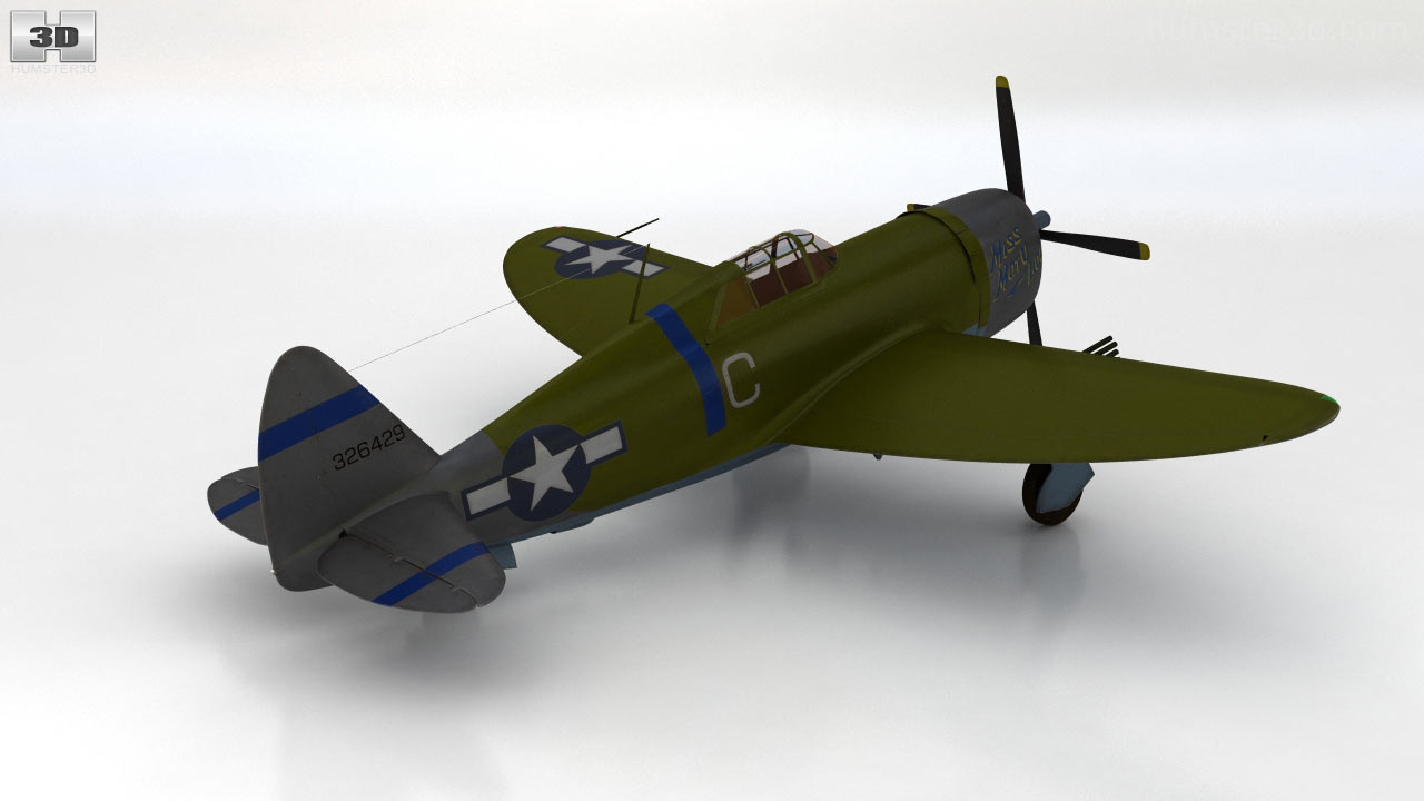 360 view of Republic P-47 Thunderbolt 3D model - 3DModels store