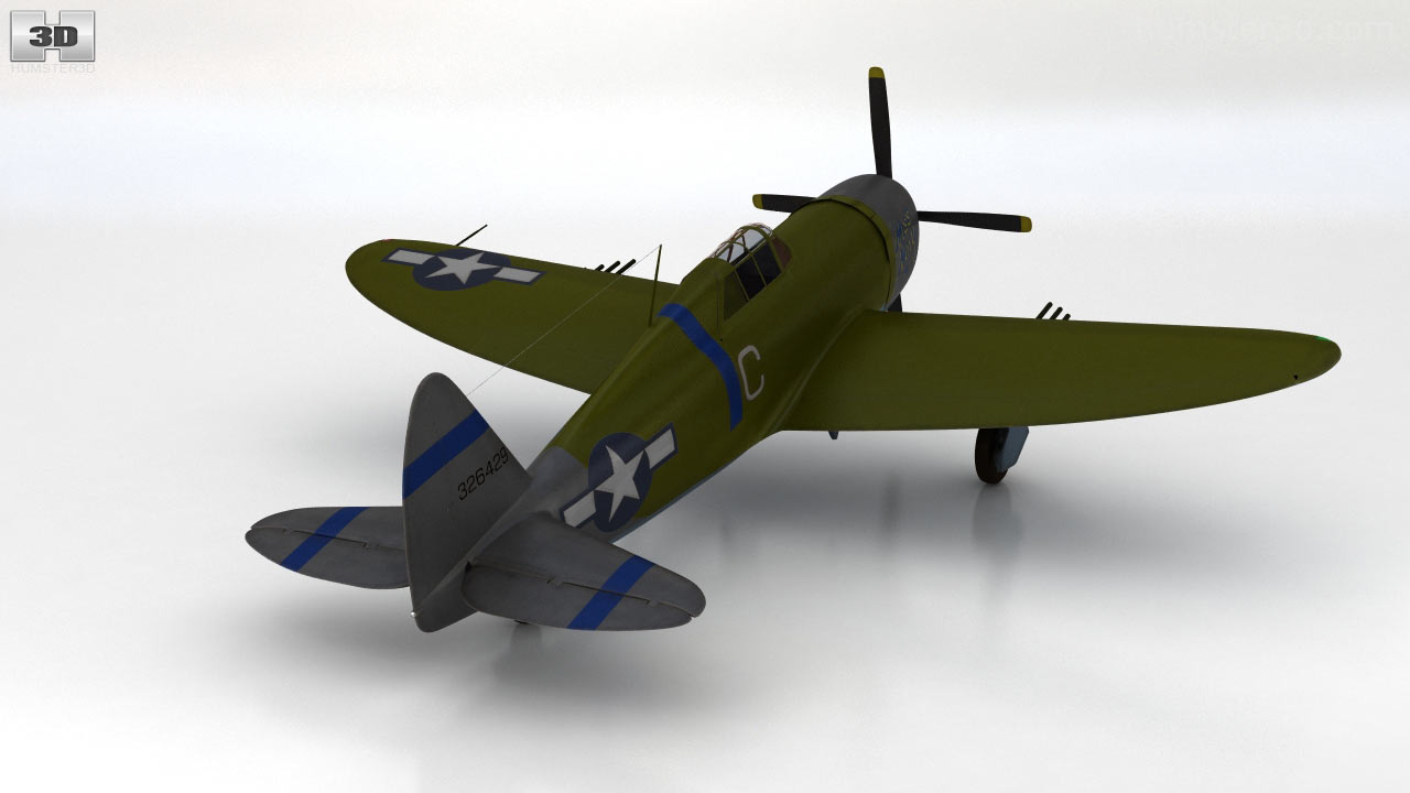 360 view of Republic P-47 Thunderbolt 3D model - 3DModels store