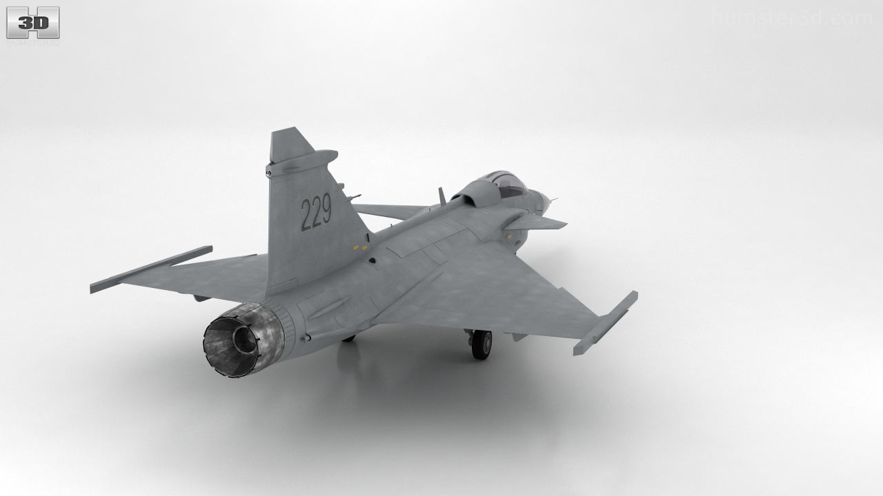 360 view of Saab JAS 39 Gripen 3D model - 3DModels store