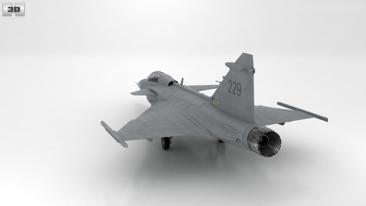 360 view of Saab JAS 39 Gripen 3D model - 3DModels store