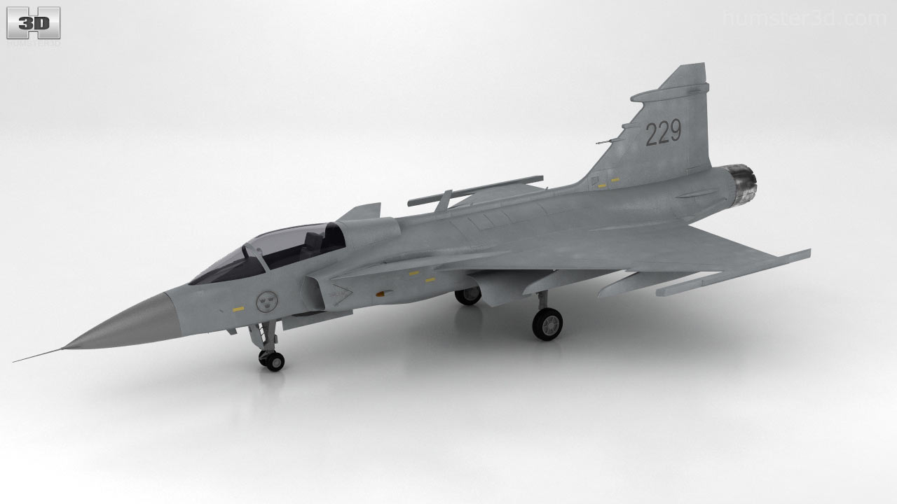 360 view of Saab JAS 39 Gripen 3D model - 3DModels store