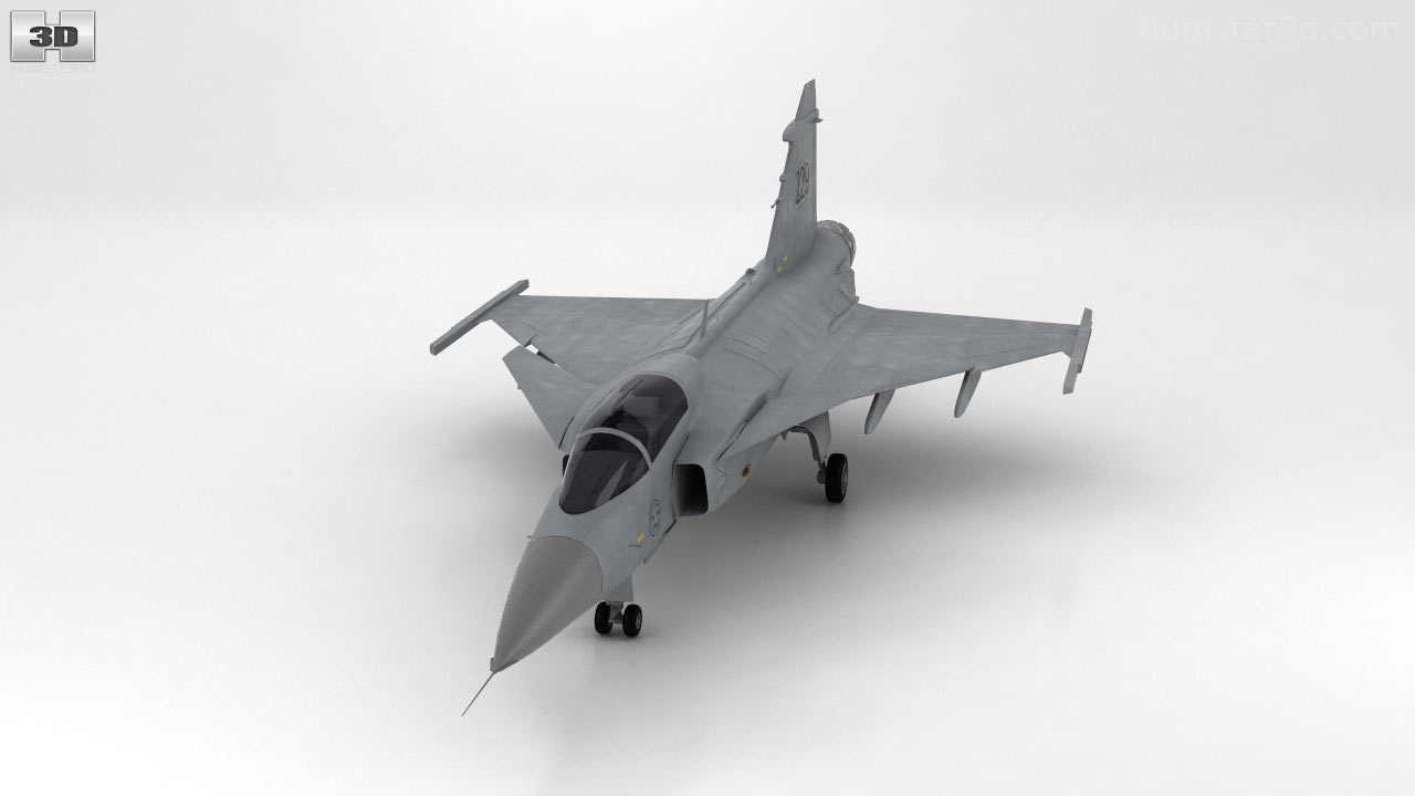 360 view of Saab JAS 39 Gripen 3D model - 3DModels store
