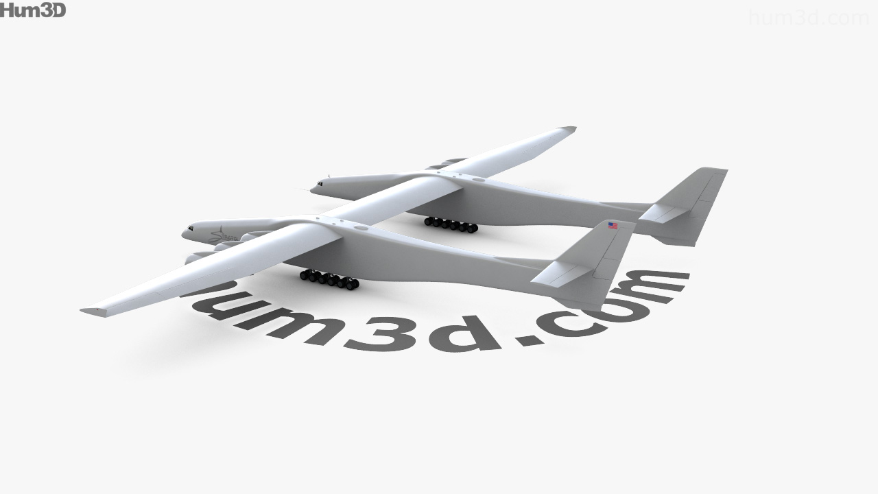 360 view of Scaled Composites Stratolaunch Model 351 3D model ...