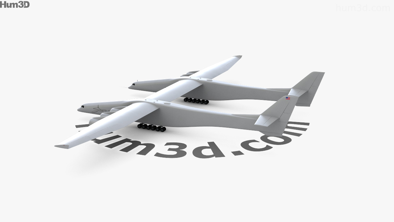 360 view of Scaled Composites Stratolaunch Model 351 3D model ...