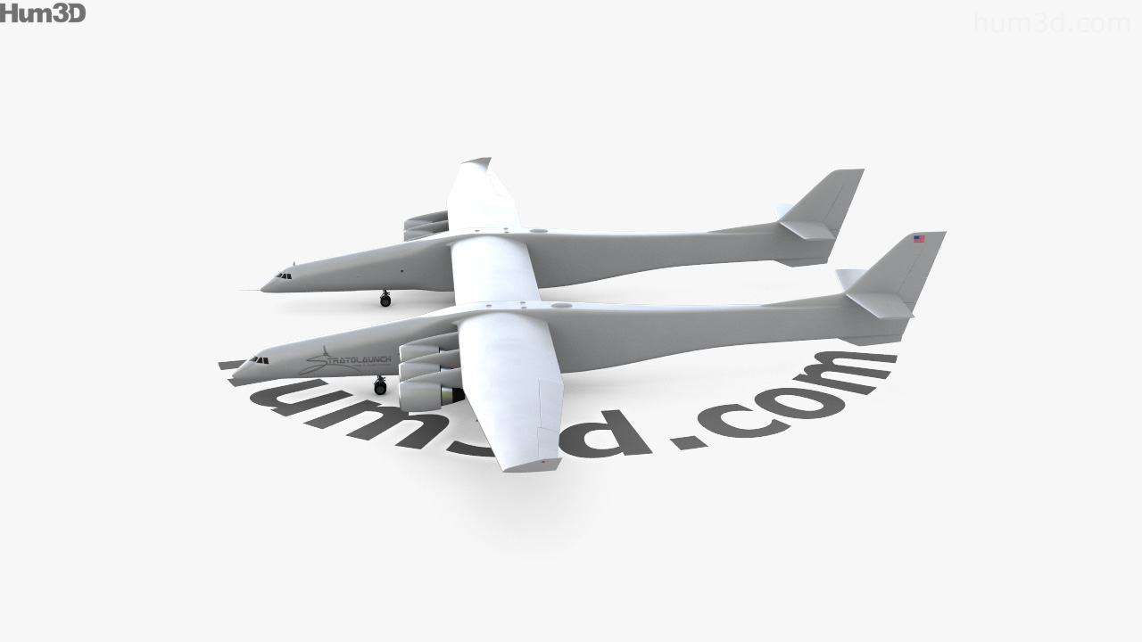 360 view of Scaled Composites Stratolaunch Model 351 3D model ...