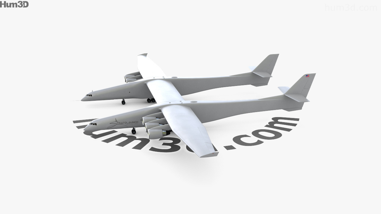 360 view of Scaled Composites Stratolaunch Model 351 3D model ...
