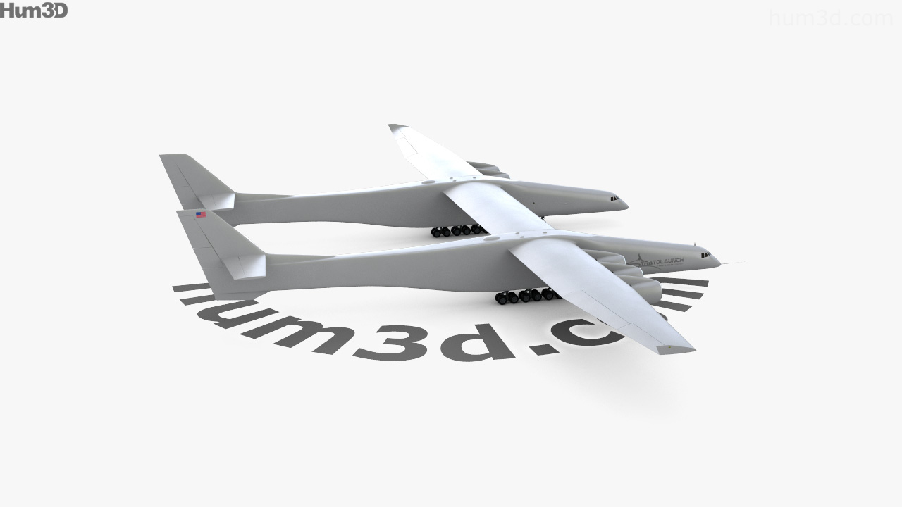360 view of Scaled Composites Stratolaunch Model 351 3D model ...