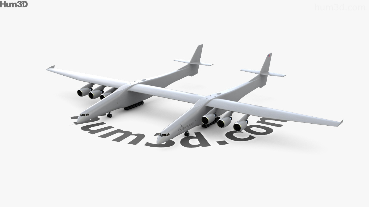 360 view of Scaled Composites Stratolaunch Model 351 3D model ...