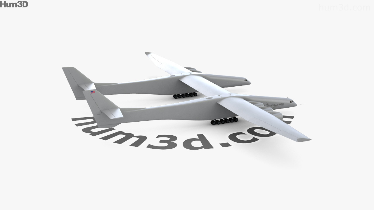 360 view of Scaled Composites Stratolaunch Model 351 3D model ...