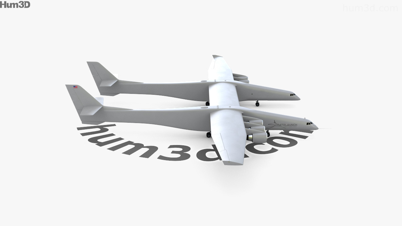 360 view of Scaled Composites Stratolaunch Model 351 3D model ...
