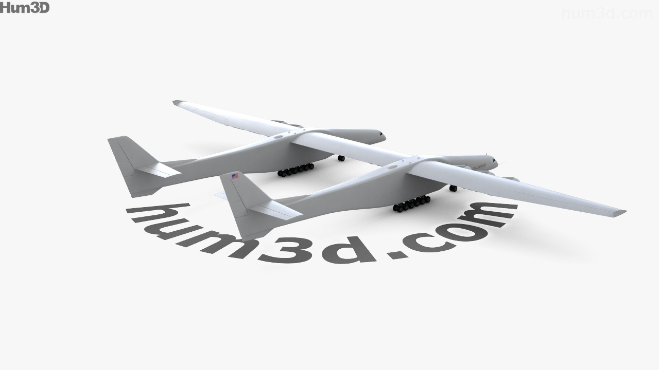 360 view of Scaled Composites Stratolaunch Model 351 3D model ...