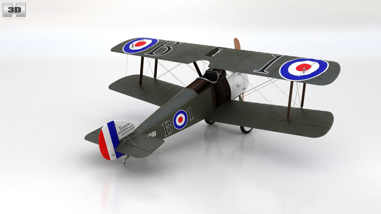360 view of Sopwith Camel 3D model - 3DModels store