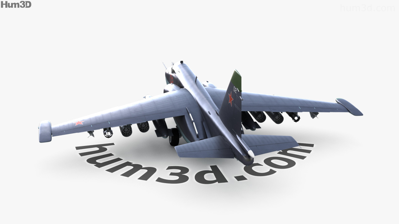 360 view of Sukhoi Su-25 3D model - 3DModels store