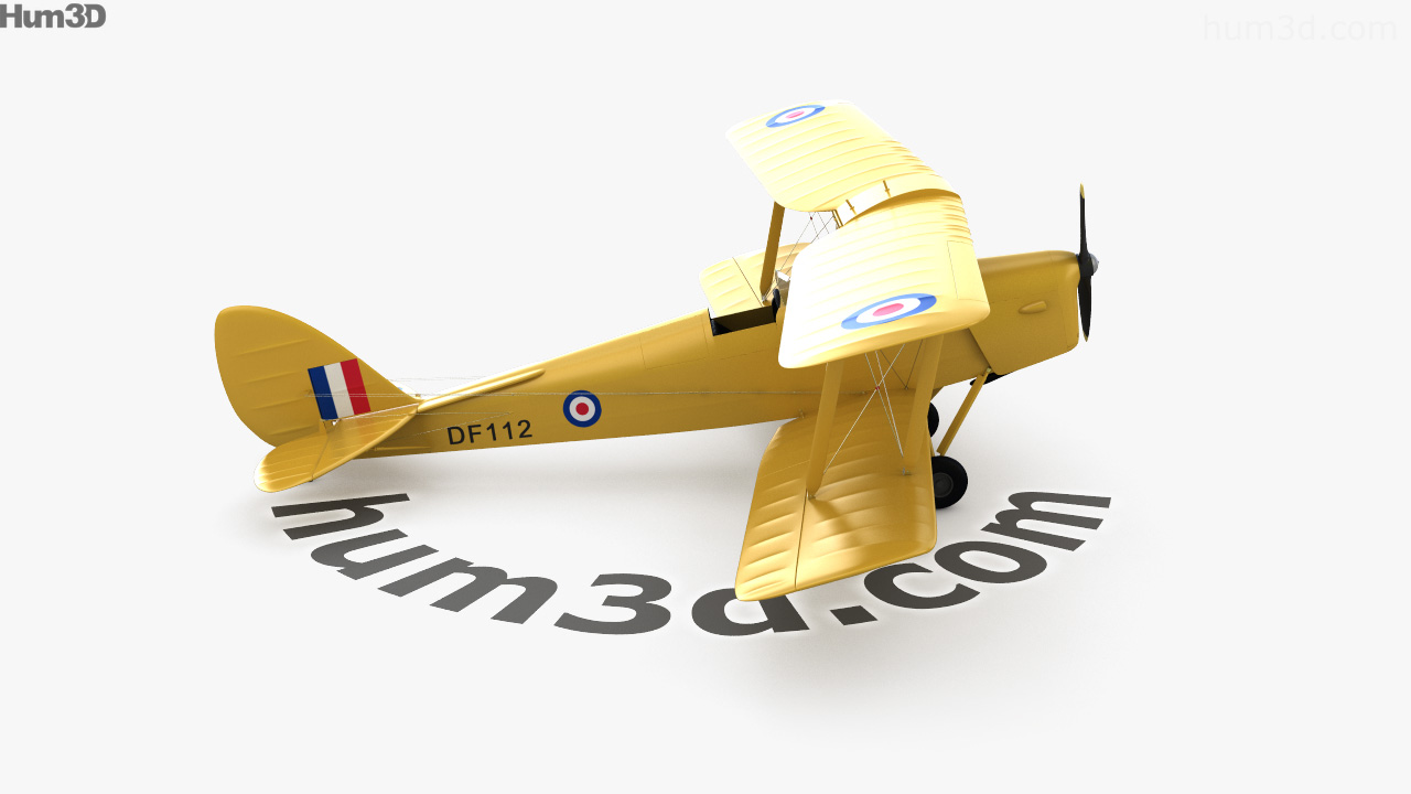 360 view of de Havilland DH.82 Tiger Moth 3D model - 3DModels store