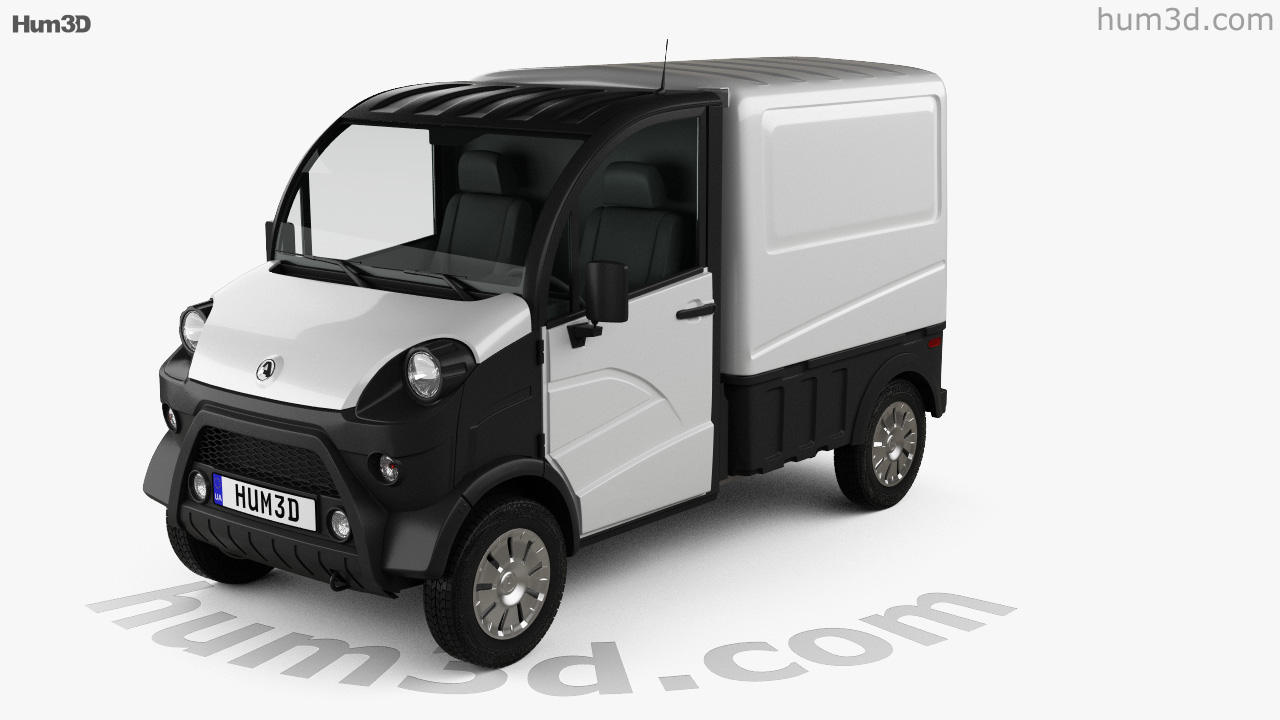 360 view of Aixam D-Truck Van 2023 3D model - 3DModels store