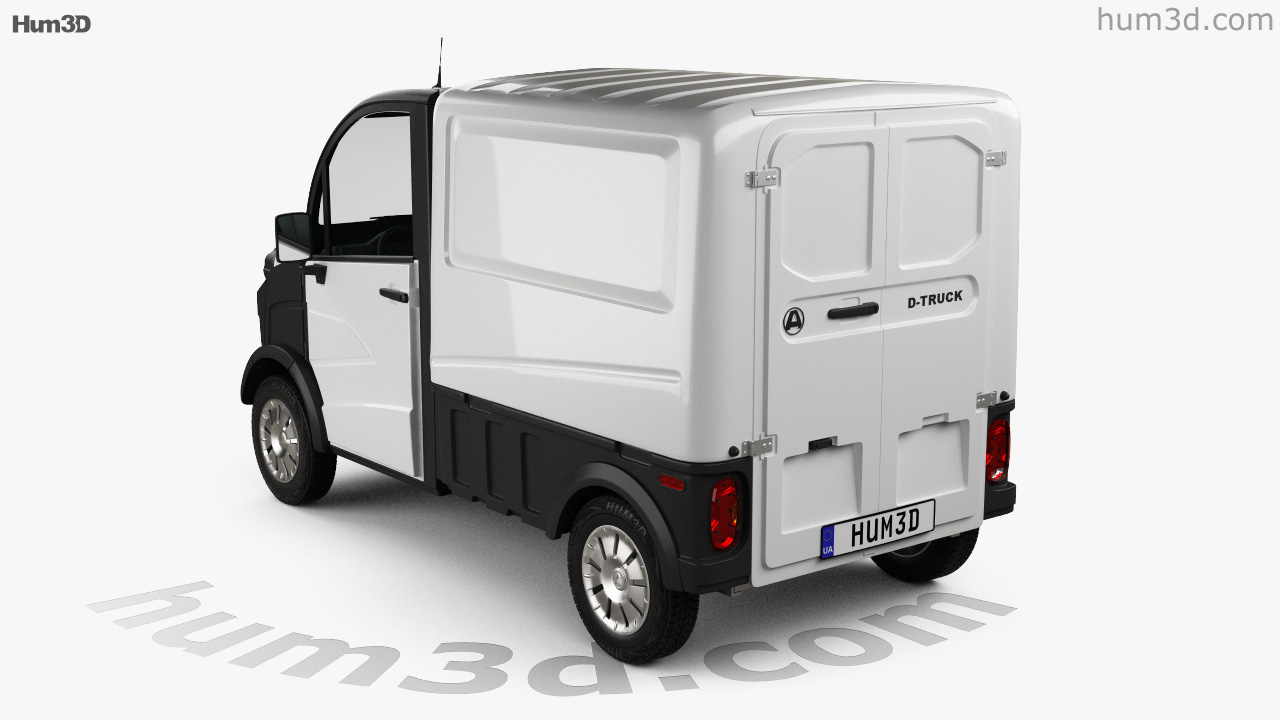 360 view of Aixam D-Truck Van 2023 3D model - 3DModels store