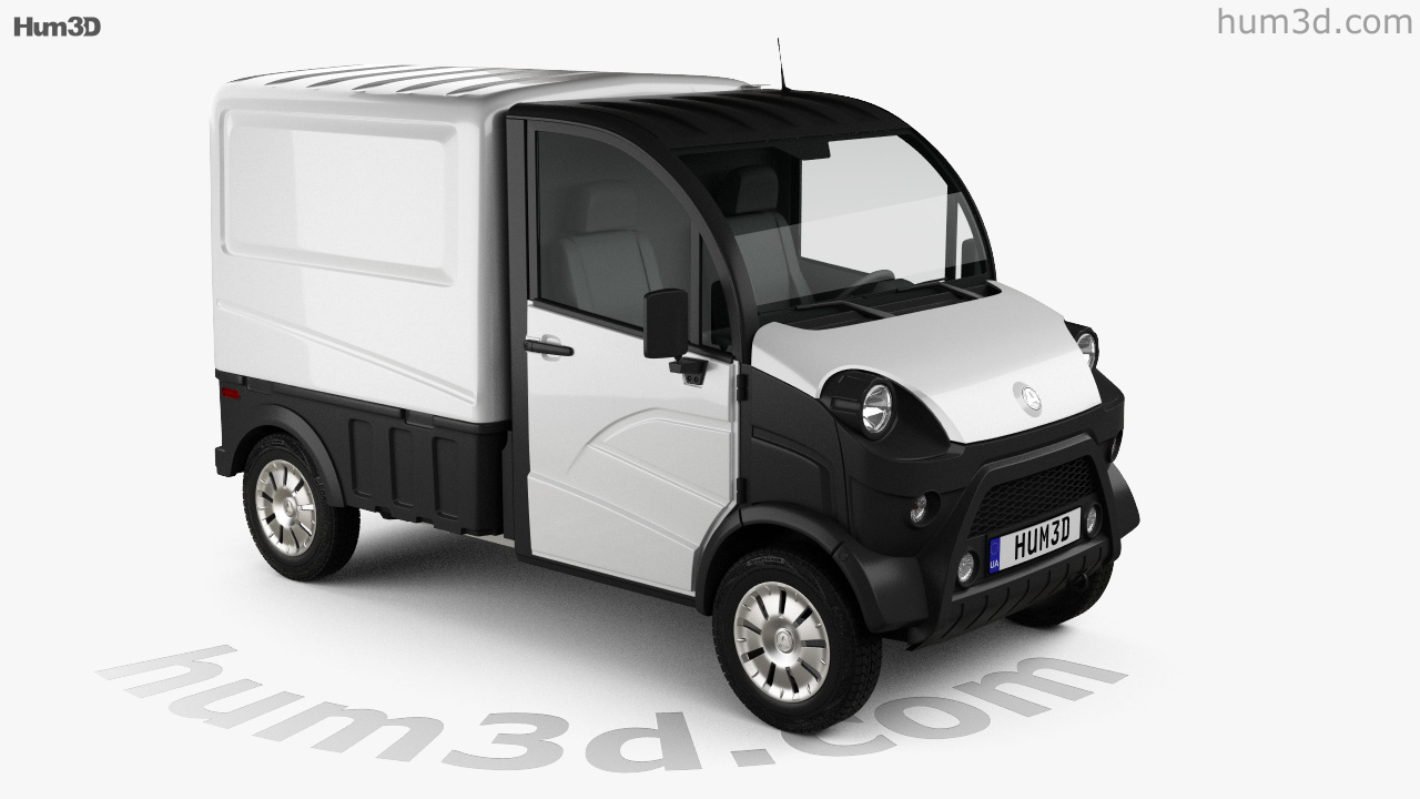 360 view of Aixam D-Truck Van 2023 3D model - 3DModels store