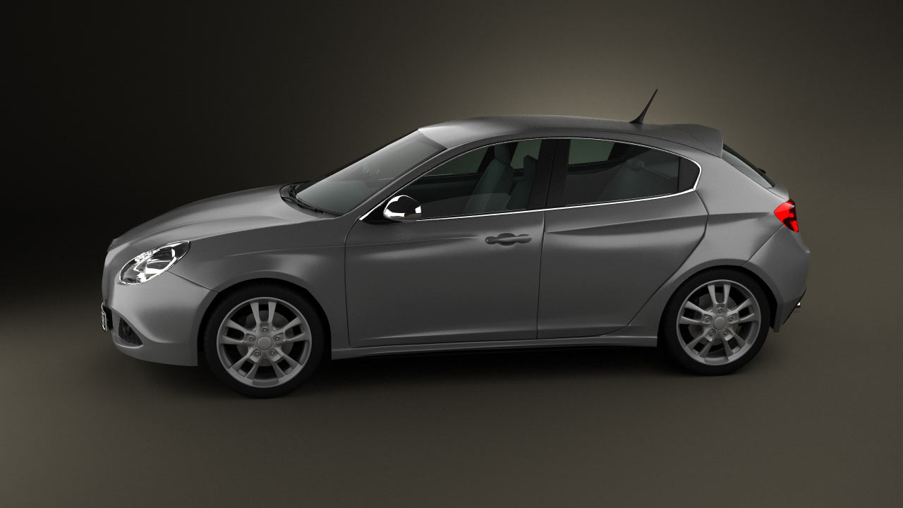 360 view of Alfa Romeo Giulietta 2012 3D model - 3DModels store