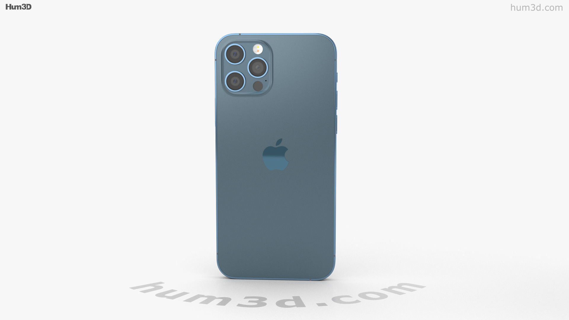 360 view of Apple iPhone 12 Pro Max Pacific Blue 3D model - 3DModels store