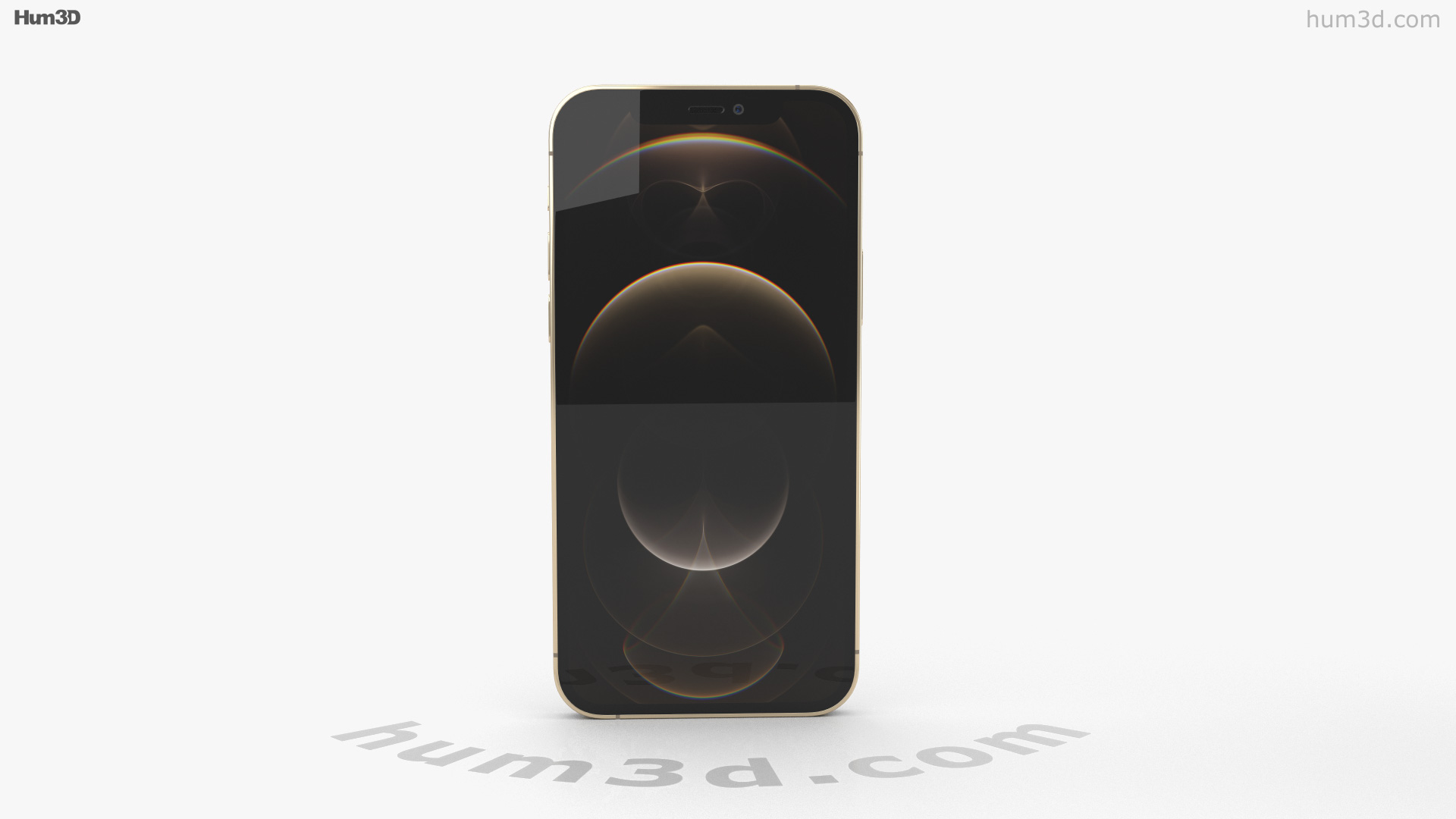 360 view of Apple iPhone 12 Pro Gold 3D model - 3DModels store
