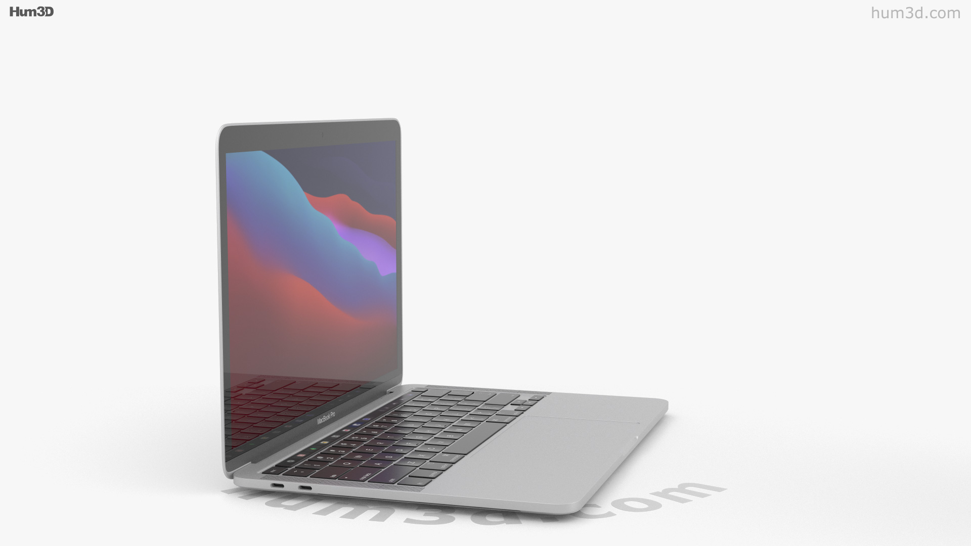 360 view of Apple MacBook Pro 13-inch 2020 M1 Silver 3D model ...