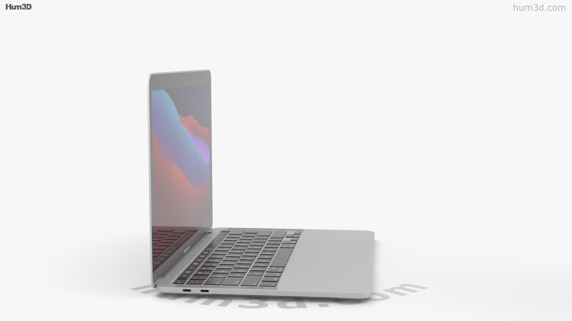 360 view of Apple MacBook Pro 13-inch 2020 M1 Silver 3D model ...