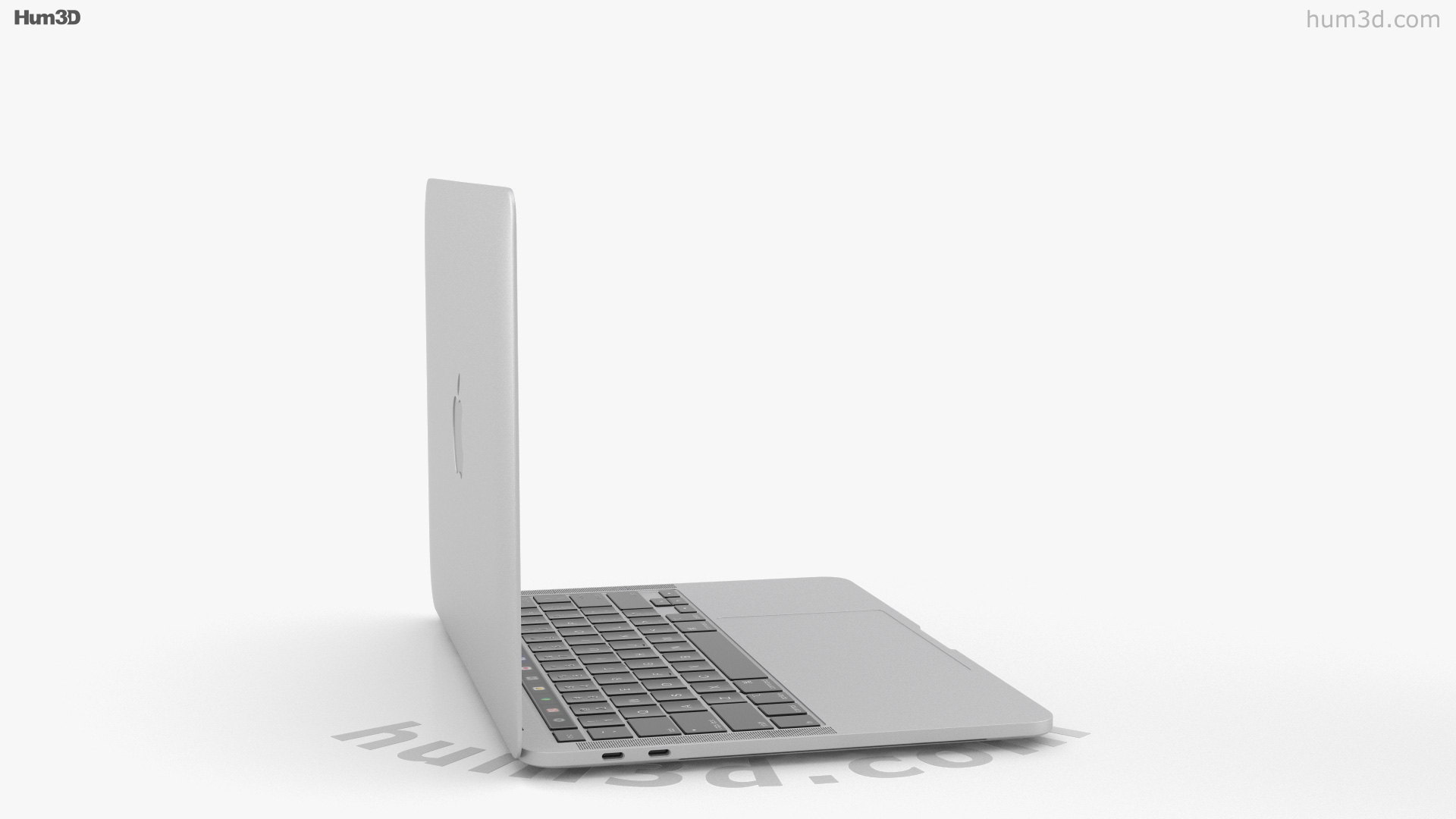 360 view of Apple MacBook Pro 13-inch 2020 M1 Silver 3D model ...