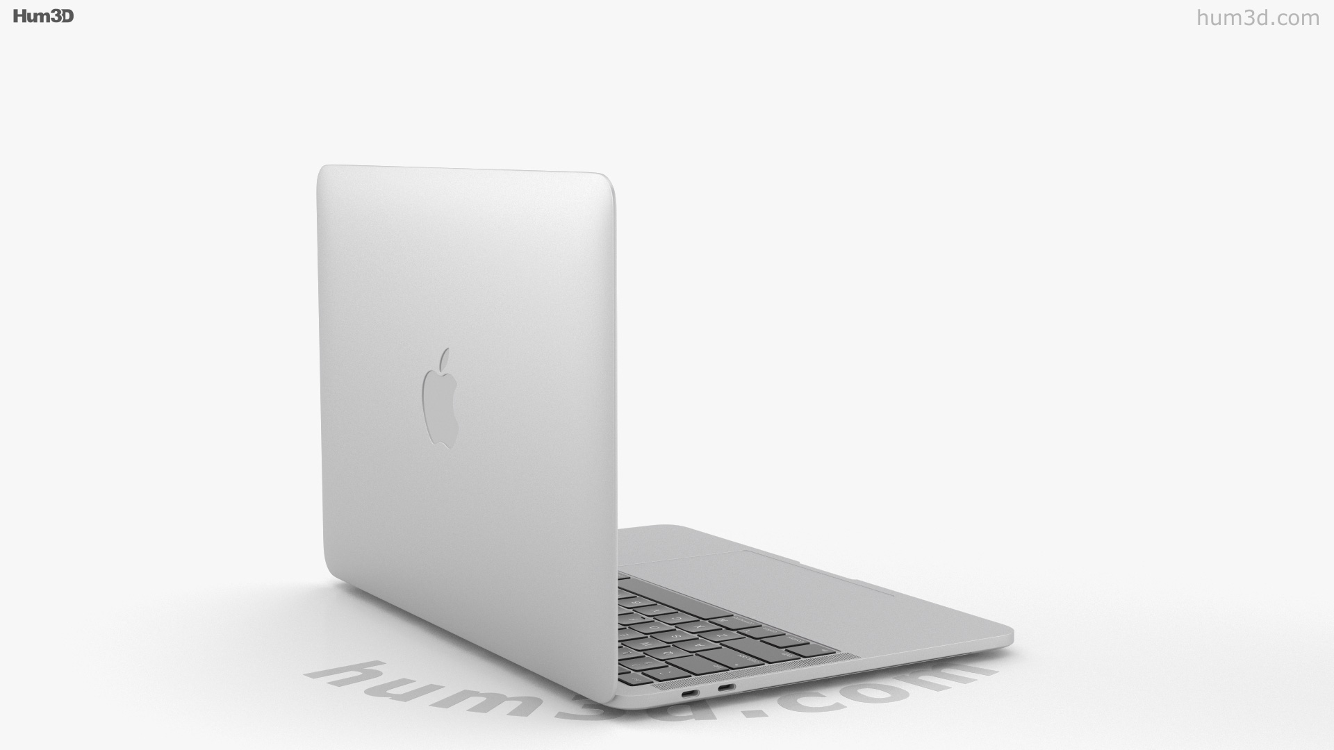 360 view of Apple MacBook Pro 13-inch 2020 M1 Silver 3D model ...