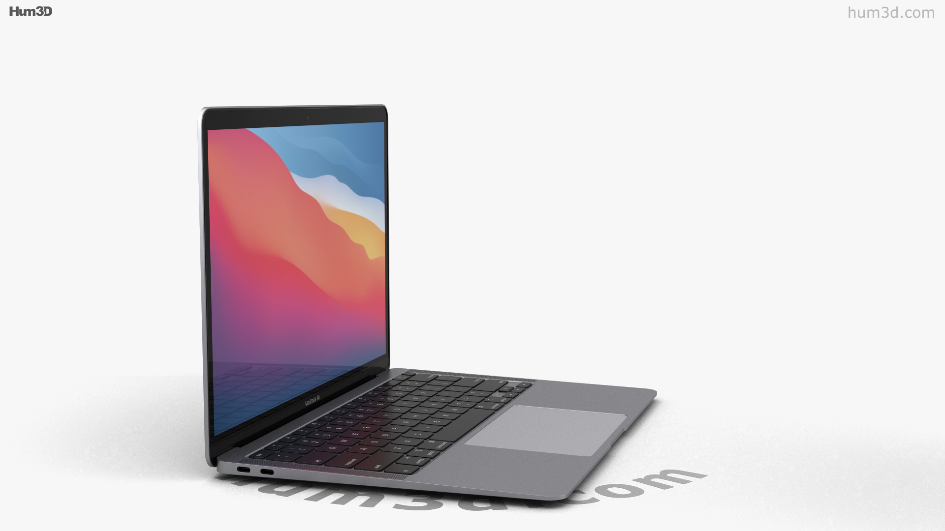 360 view of Apple MacBook Air 2020 M1 Space Gray 3D model - 3DModels store