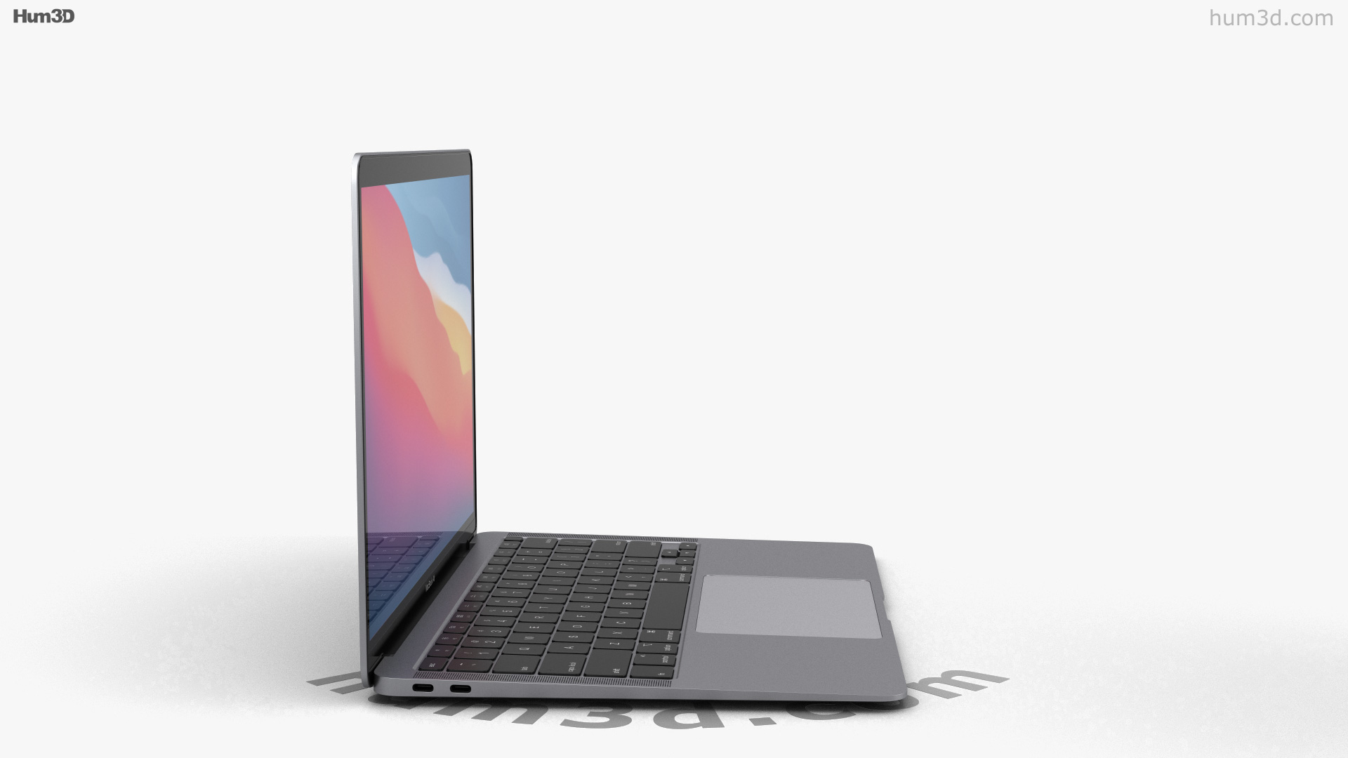 360 view of Apple MacBook Air 2020 M1 Space Gray 3D model - 3DModels store