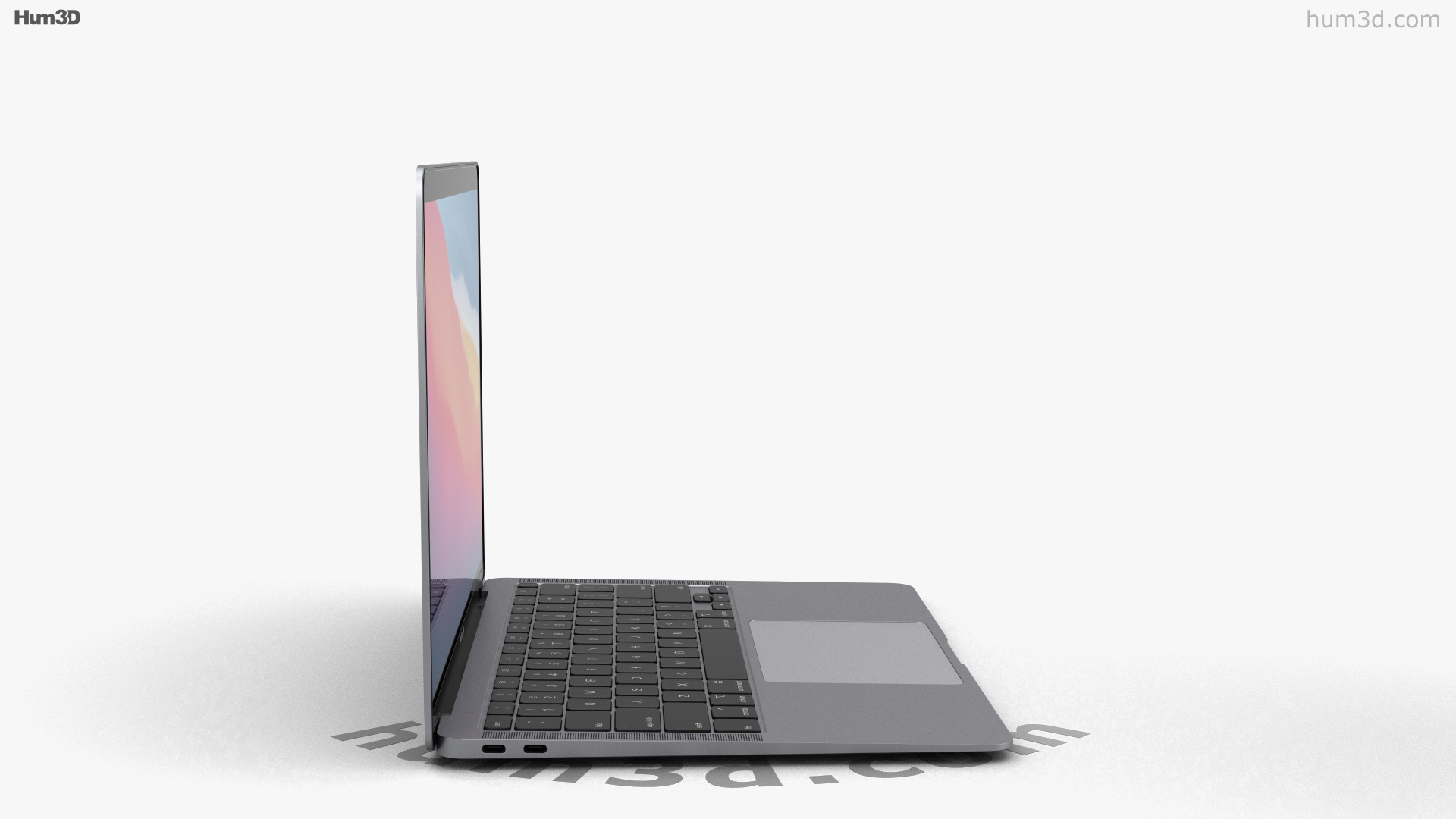 360 view of Apple MacBook Air 2020 M1 Space Gray 3D model - 3DModels store