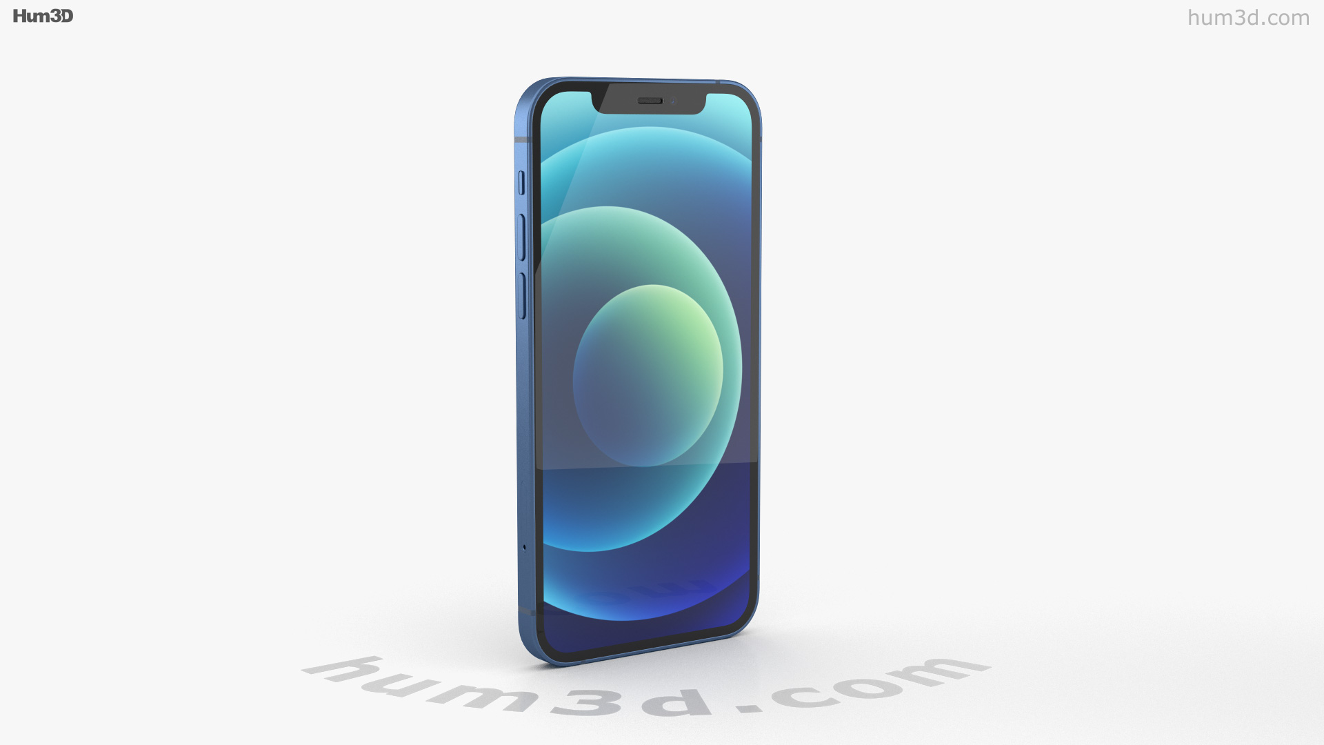 360 view of Apple iPhone 13 Blue 3D model - 3DModels store