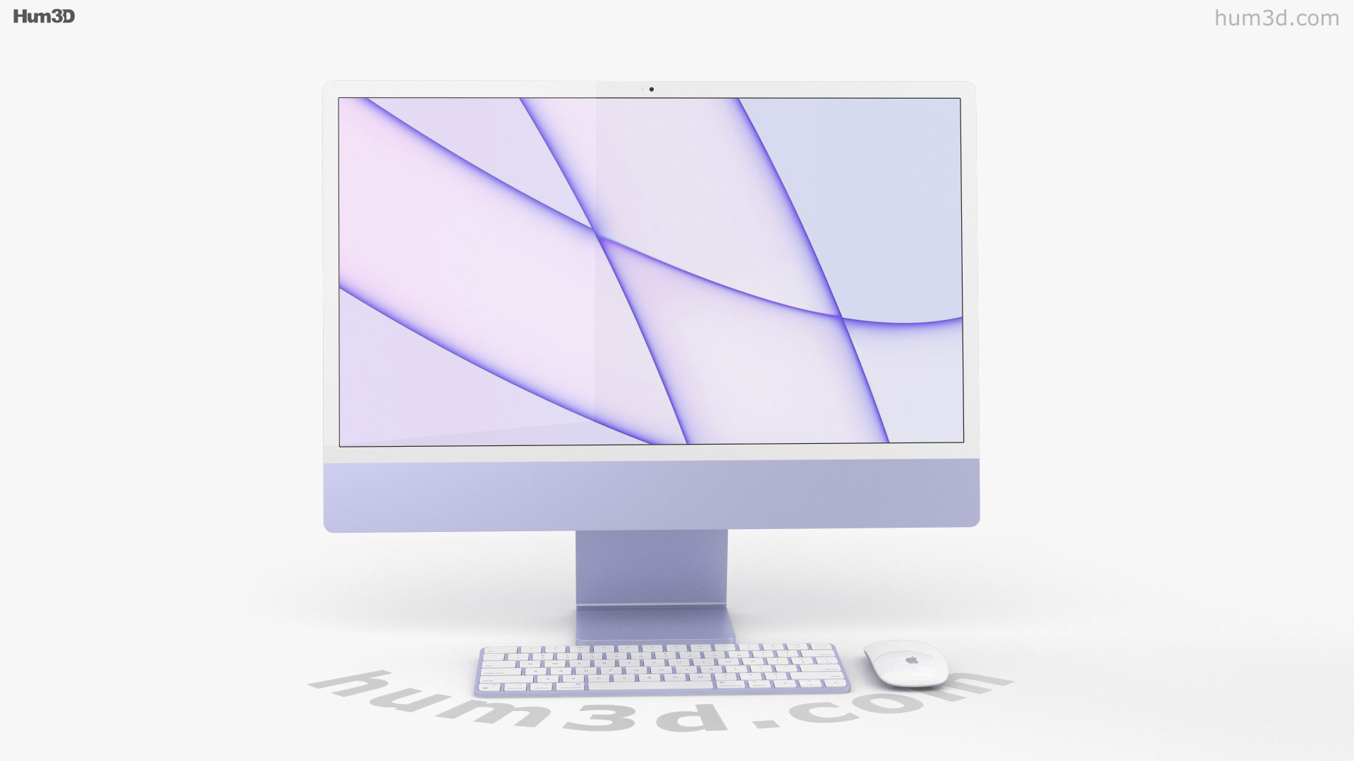 360 view of Apple iMac 24-inch 2021 Purple 3D model - 3DModels store