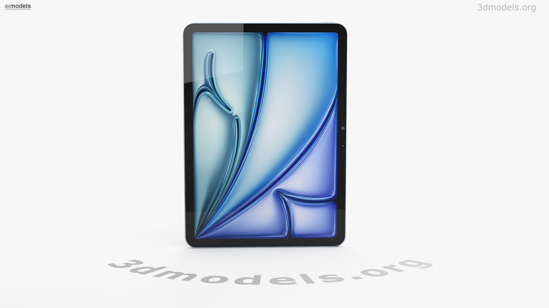 360 view of Apple iPad Air M2 11-inch (2024) Blue 3D model - 3DModels store